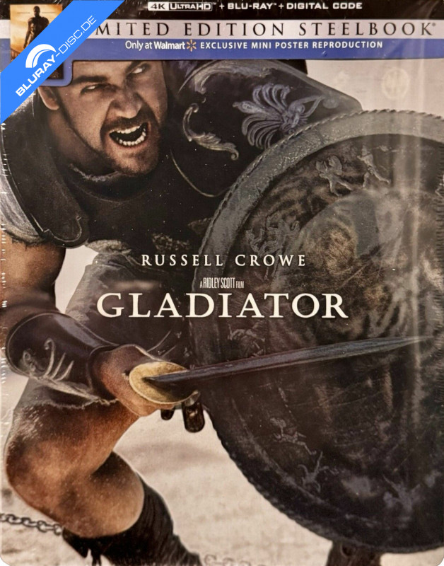 Gladiator 4K - Theatrical and Extended - Walmart Exclusive Limited Edition Steelbook Neuauflage ...