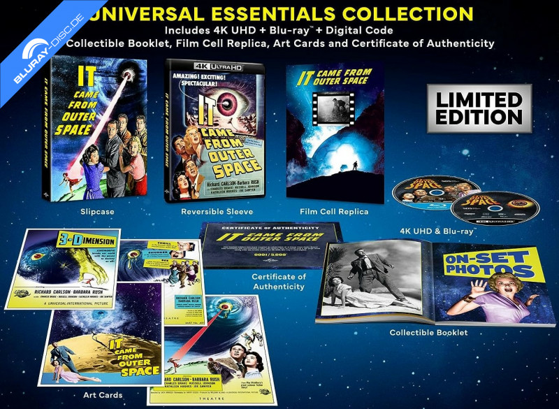 It Came from Outer Space 1953 4K - Universal Essentials Collection 4K UHD + Blu-ray 3D + Blu-ray ...