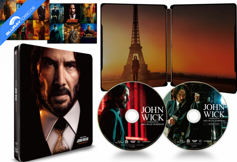 John Wick: Consequences 2023 - Limited Edition Steelbook Blu-ray + Bonus Blu-ray JP Import ohne ...