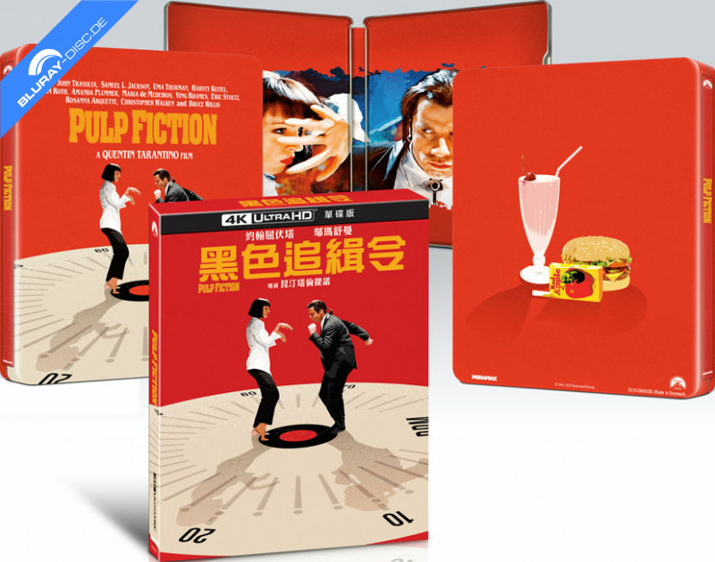 Pulp Fiction 1994 4K - Limited Edition Fullslip Steelbook 4K UHD TW Import ohne dt. Ton Blu-ray ...