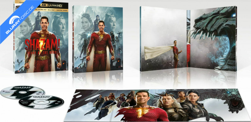 Shazam! Fury of the Gods 4K - Walmart Exclusive Icon Edition Digipak 4K UHD + Blu-ray + Digital ...