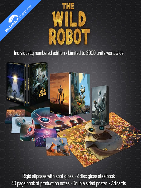 The Wild Robot 2024 4K - Ultimate Collector‘s Limited Edition Fullslip Steelbook 4K UHD + Blu ...