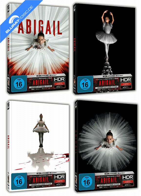 Abigail 2024 4K Limited Mediabook Edition Full-Set Cover A + B + C + D 4K UHD + Blu-ray Blu-ray ...