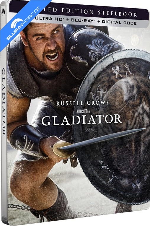 Gladiator 4K - Theatrical and Extended - Limited Edition Steelbook Neuauflage 4K UHD + Blu-ray ...