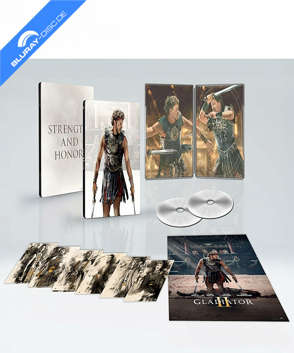 Gladiator II 4K - Cover A Edición Metálica 4K UHD + Blu-ray + Bonus Blu-ray ES Import Blu-ray ...