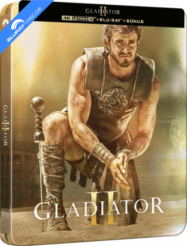 Gladiator II 4K - Cover B Edición Metálica 4K UHD + Blu-ray + Bonus Blu-ray ES Import Blu-ray ...
