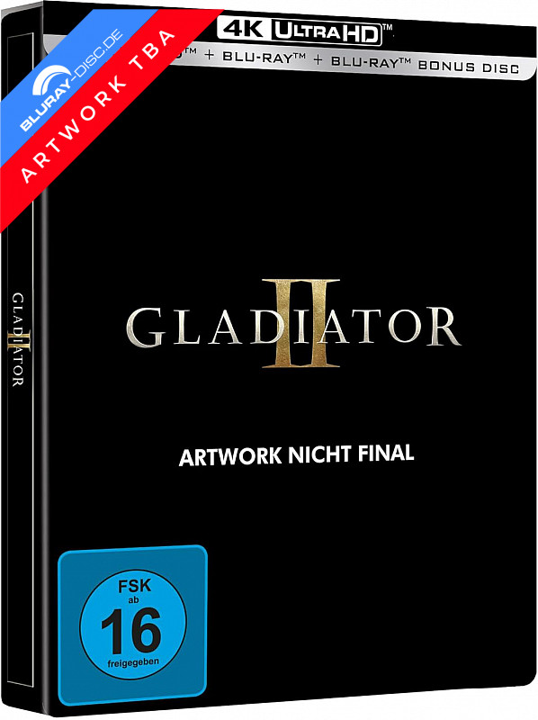 Gladiator II 4K Limited Steelbook Edition Cover B 4K UHD + Blu-ray + Bonus Blu-ray Blu-ray ...