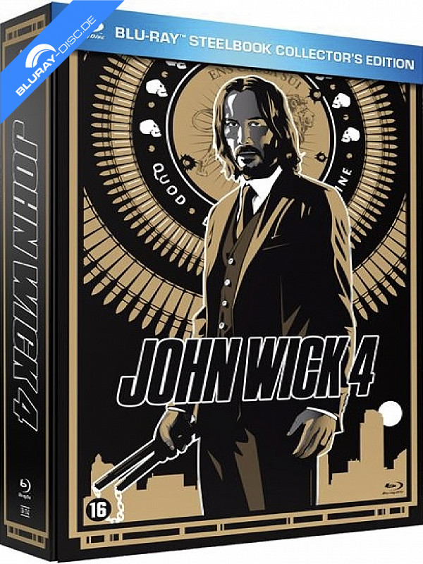 John Wick: Chapter 4 - Limited Collector's Edition Steelbook NL Import ohne dt. Ton Blu-ray ...