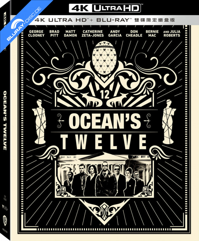 Ocean's Twelve 2004 4K - Limited Edition Fullslip Steelbook 4K UHD + Blu-ray TW Import Blu-ray ...