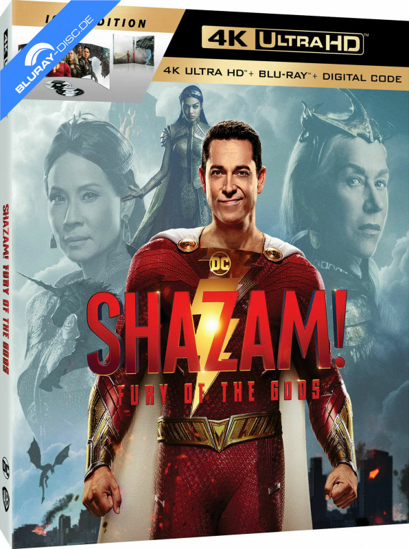 Shazam! Fury of the Gods 4K - Walmart Exclusive Icon Edition Digipak 4K UHD + Blu-ray + Digital ...