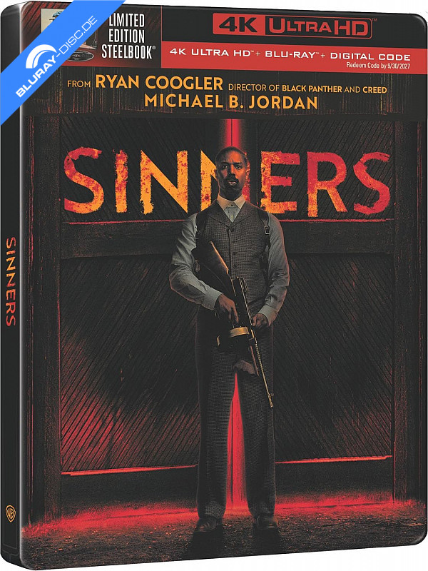Sinners 2025 4K - Limited Edition Steelbook 4K UHD + Blu-ray + Digital Copy US Import ohne dt ...