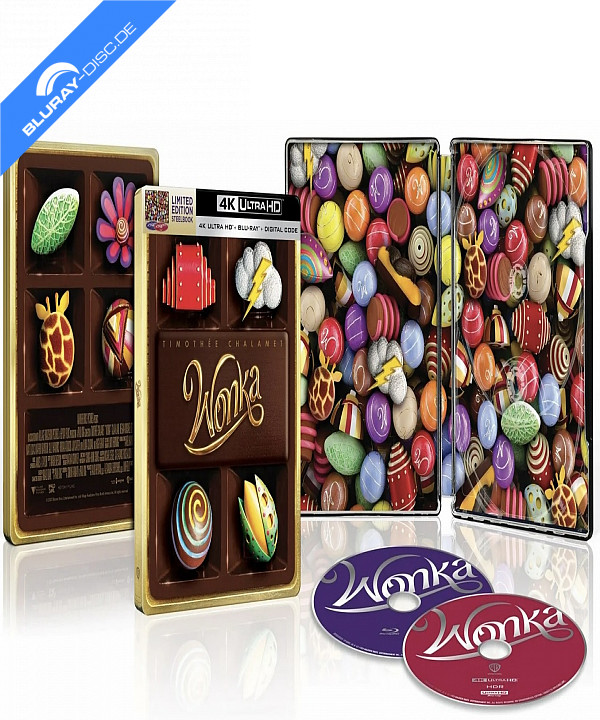 Wonka 2023 4K - Walmart Exclusive Limited Edition Steelbook 4K UHD ...